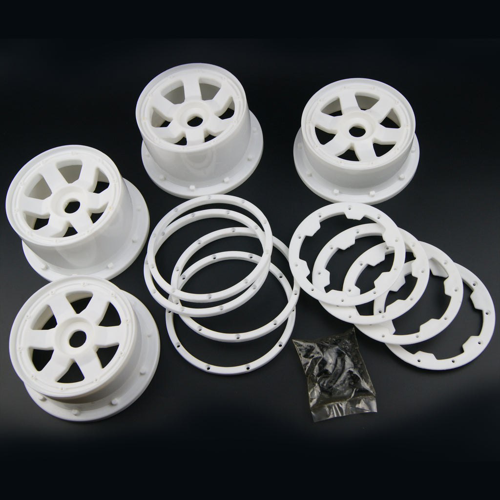 ( CN, US ) White wheel beadlock rim for hpi rovan km baja 5b ss